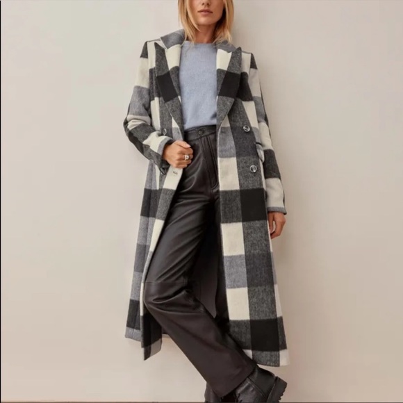 Reformation | Jackets & Coats | Reformation Grey Plaid York Checkered ...